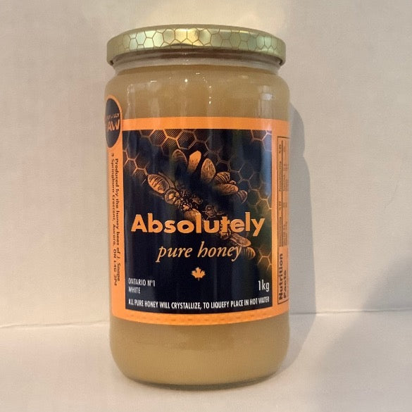 Absolutely Pure RAW Honey - 1kg – Ontario Honey House