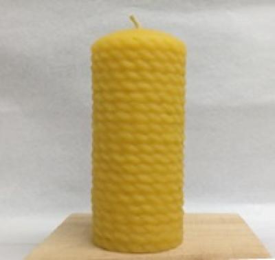 Beeswax Candle - Rope Pillar – Ontario Honey House